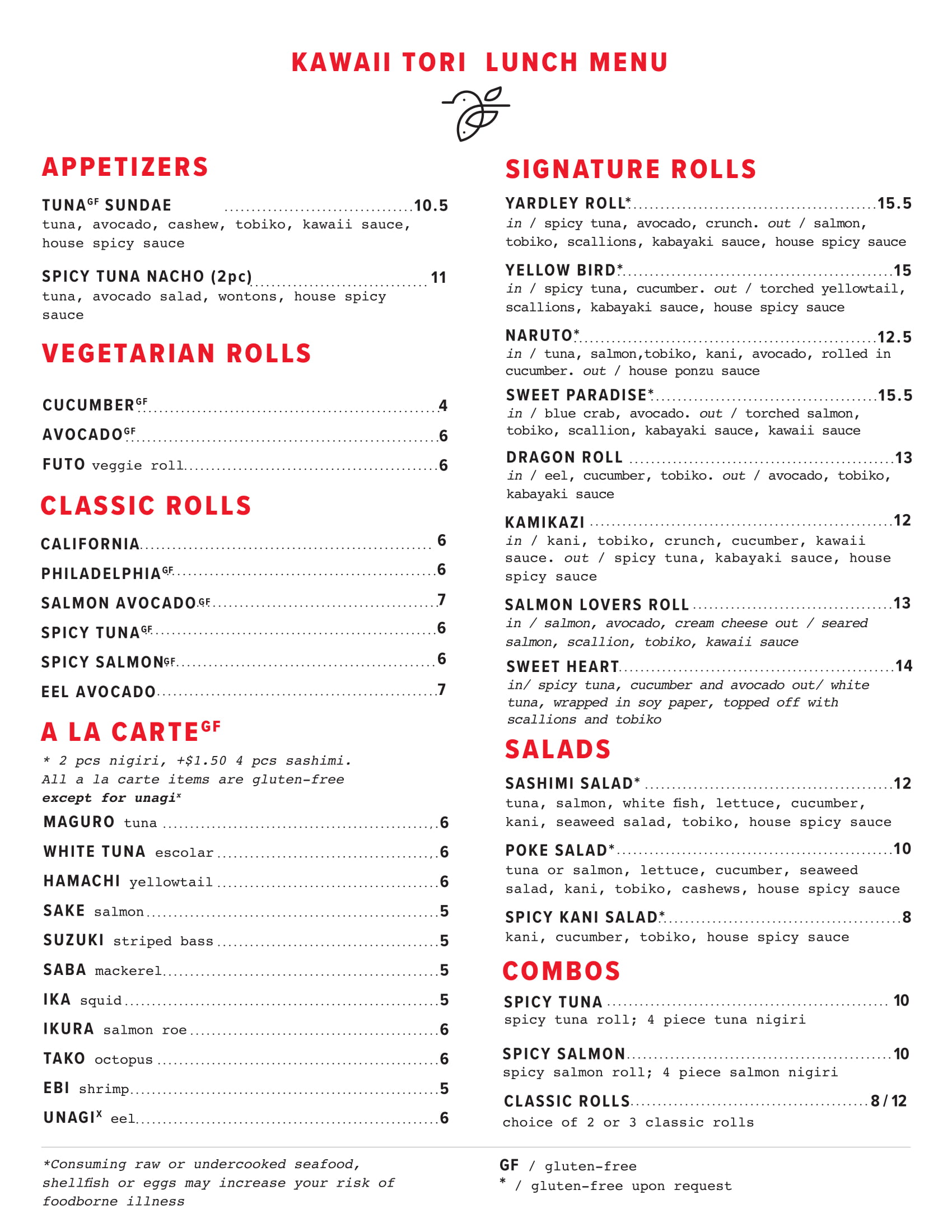 Menu | Vault Brewing